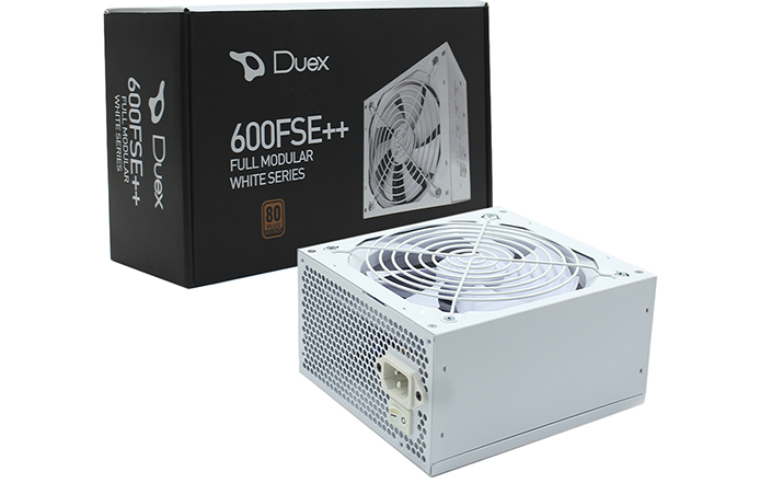 Fonte Duex DX 600FSE++ White Series, 600W, 80 Plus Bronze, Full Modular, PFC Ativo